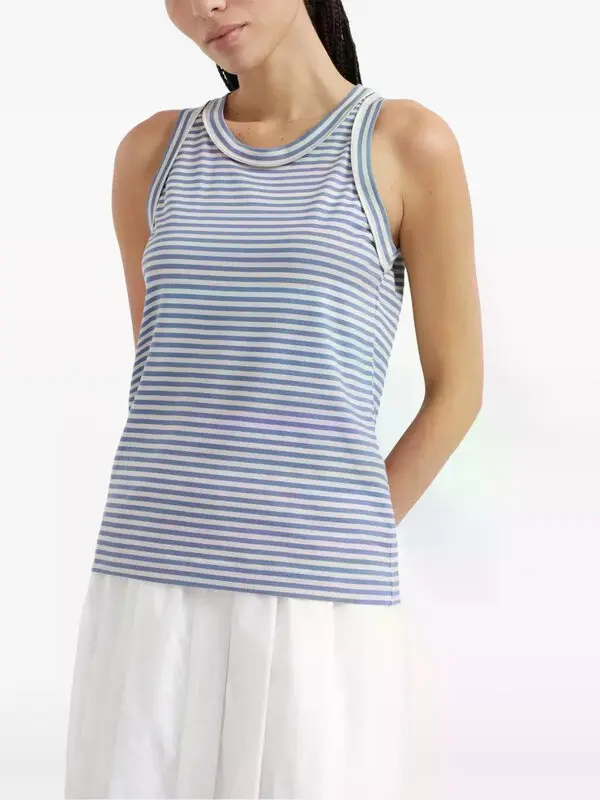 Brunello Cucinelli Striped Cotton Tank Top