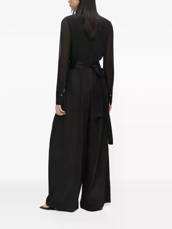 Karl Lagerfeld Pleated Wide Leg Jumpsuit