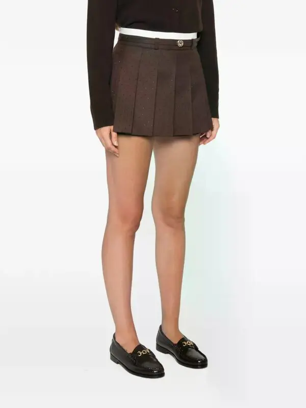 Maje Pleated Belted Shorts