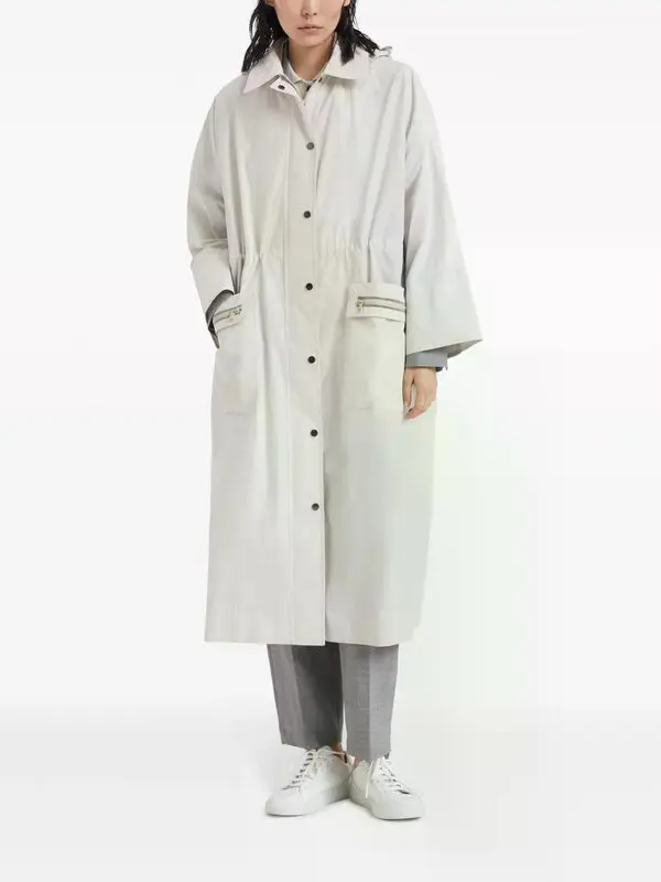 Brunello Cucinelli Hooded Long-length Single-breasted Coat