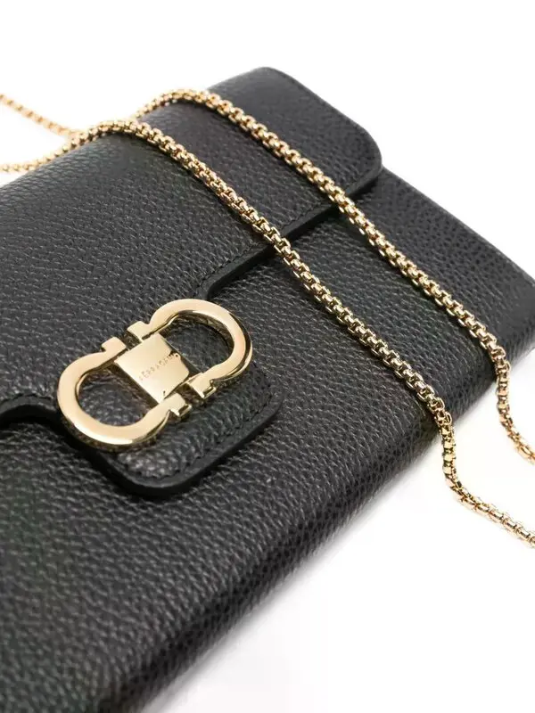 FERRAGAMO Gancini Wallet With Shoulder Strap