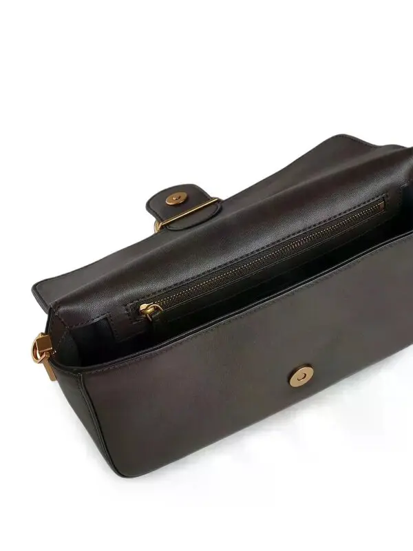 Pinko Love Birds Leather Shoulder Bag - Brown