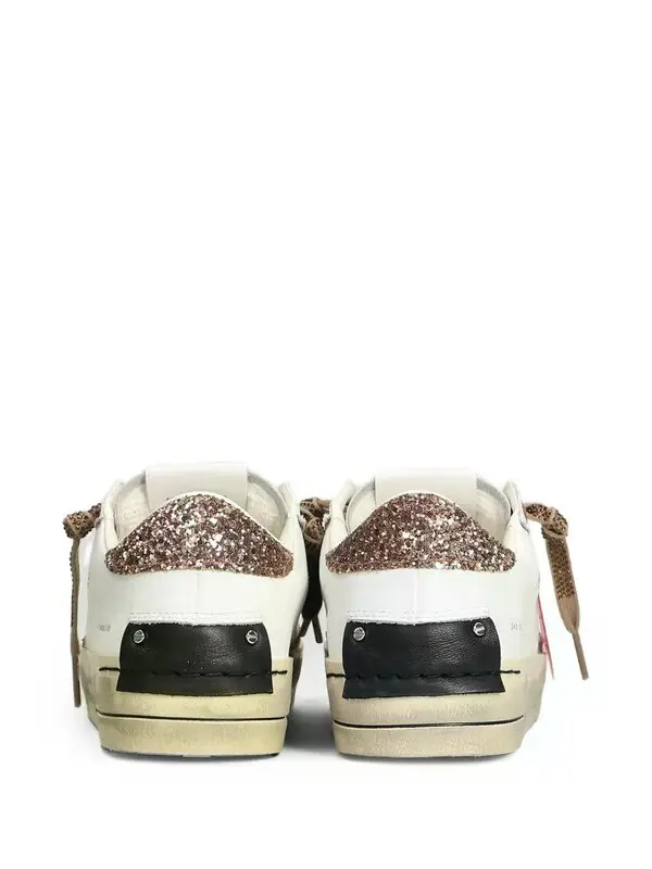 CRIME LONDON Sk8 Deluxe Glitter-panel Sneakers