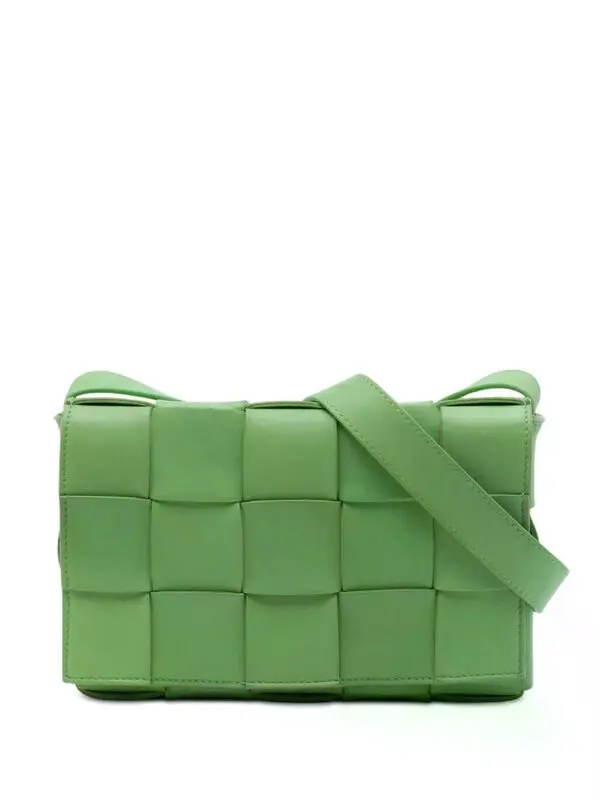 Bottega Veneta 2012-2026 Nappa Intrecciato Cassette Crossbody Bag - Green
