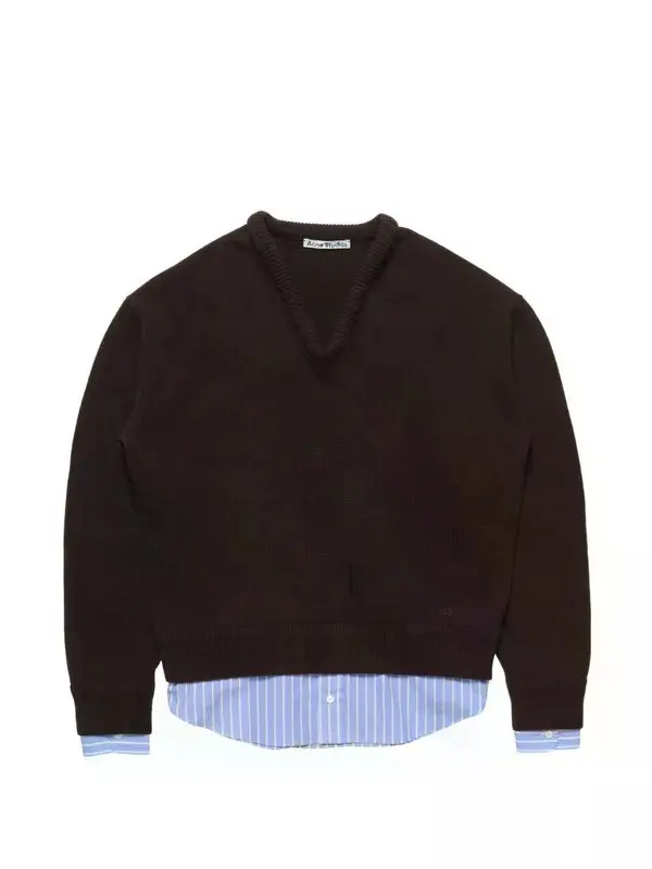 Acne Studios Layered Wool Sweater - Brown