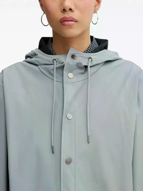 Rains Hooded Press-stud Raincoat