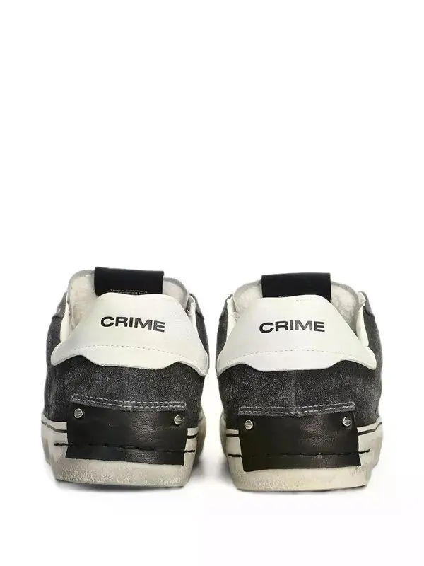 CRIME LONDON Deconstructed Distressed-effect Panelled Sneakers