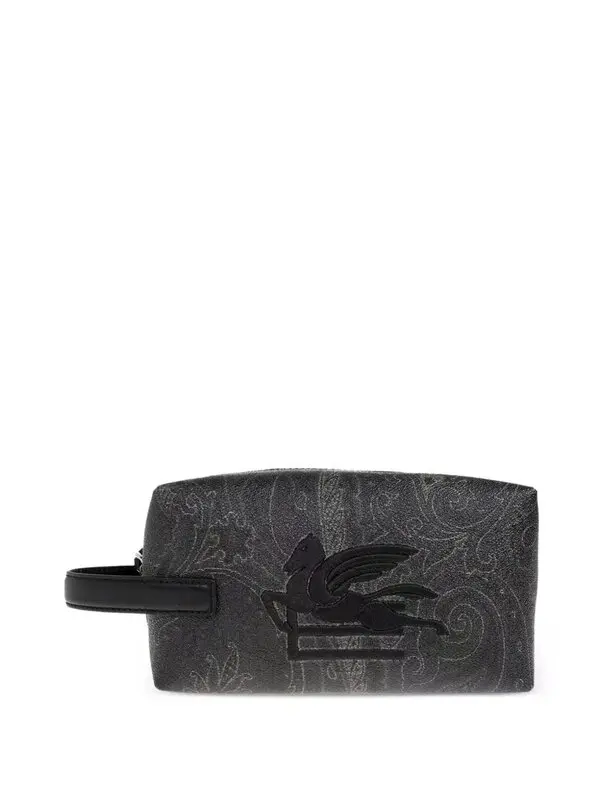 Etro Pegaso Paisley Wash Bag - Grey