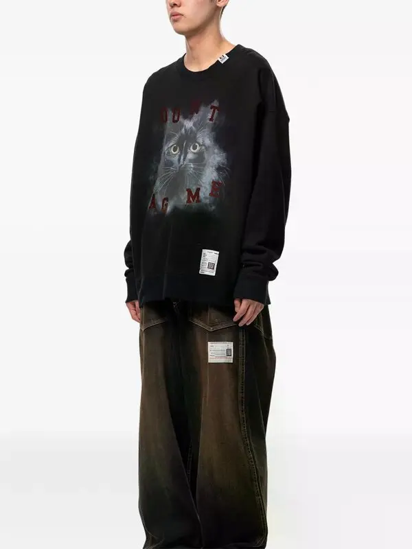 Mihara Yasuhiro Cat Printed Sweatshirt