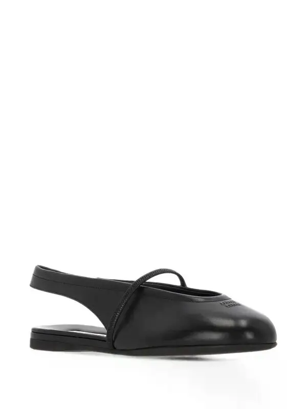 Miu Miu Leather Slingback Ballerinas