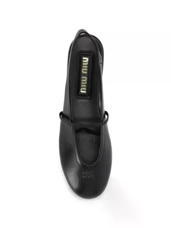 Miu Miu Leather Slingback Ballerinas