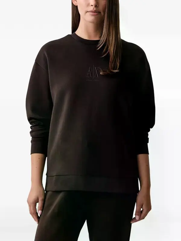 Armani Exchange Logo Embroidered Crewneck Sweatshirt