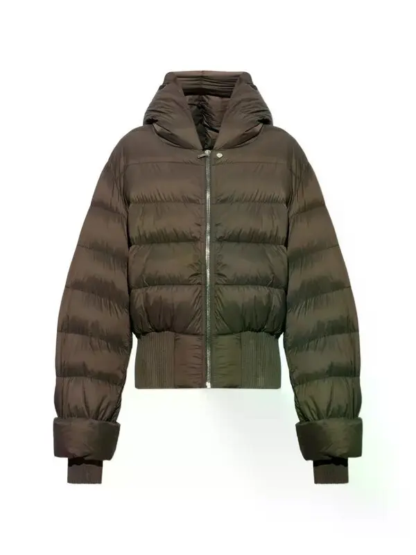 Rick Owens Hooded Padded Jacket - Brown