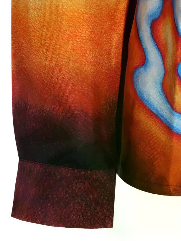 Casablanca Graphic-print Silk Shirt