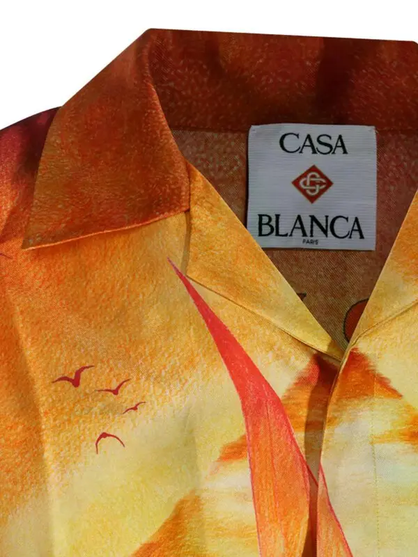 Casablanca Graphic-print Silk Shirt