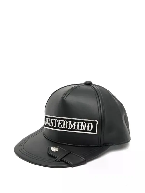 MASTERMIND WORLD Leather Baseball Cap - Black
