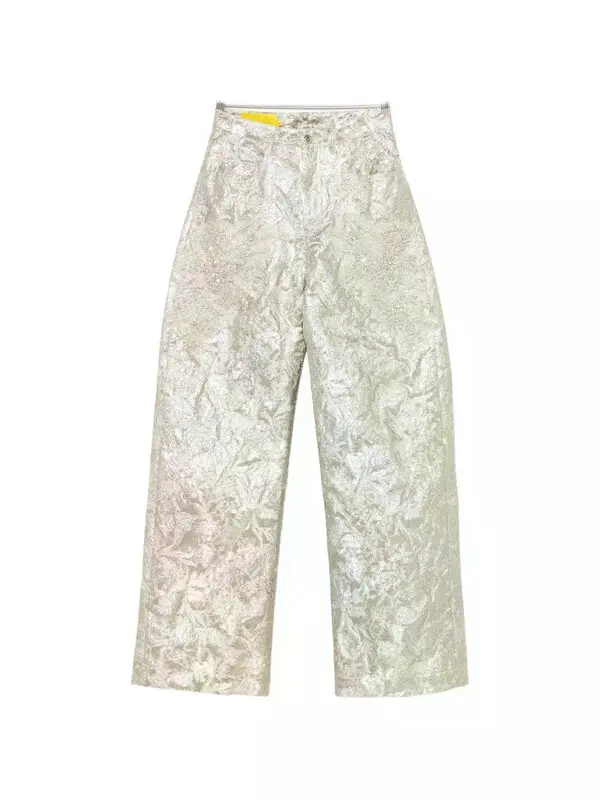 MARQUES' ALMEIDA Crystal-embellished Wide-leg Trousers - Neutrals