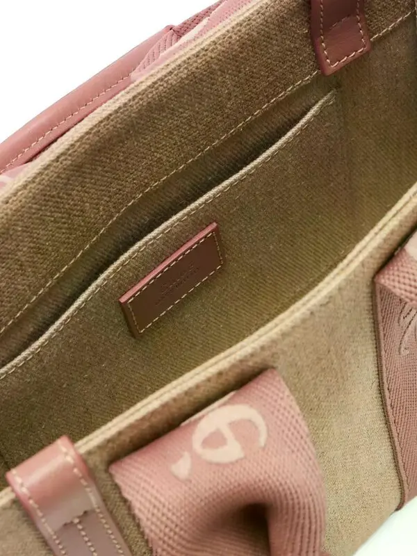 Chloé Small Woody Linen Tote Bag