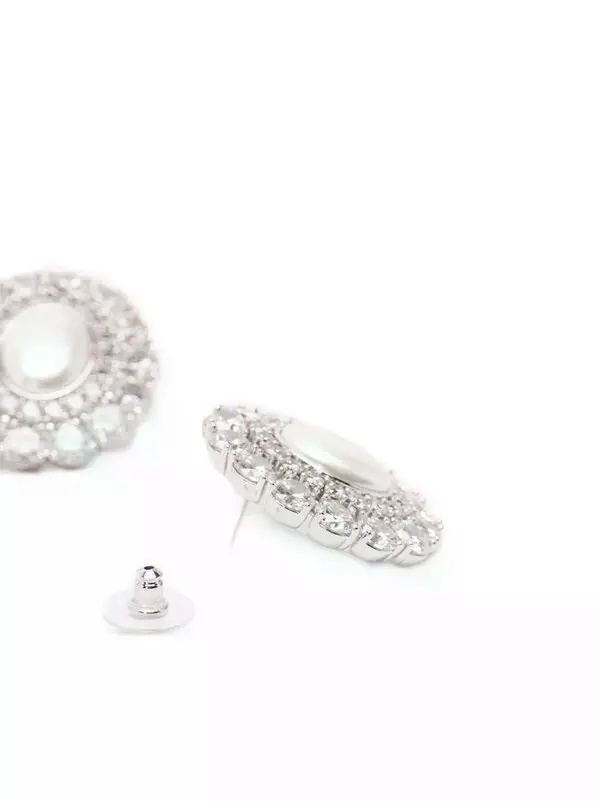 SELF-PORTRAIT Pearl And Crystal Earrings