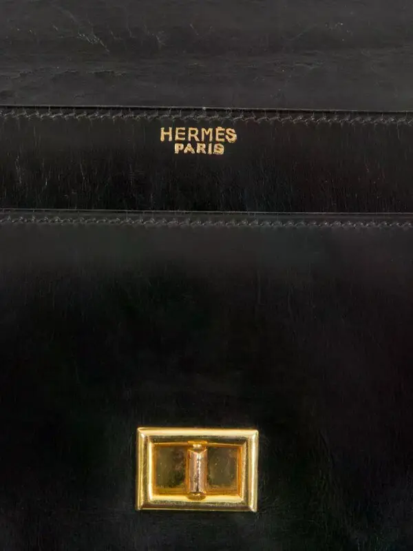 Hermès 1960s Leather Box Shoulder Bag