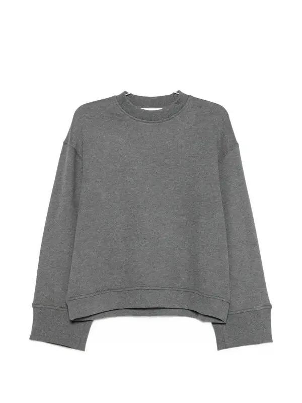 THE FRANKIE SHOP Talia Crew-neck Long-sleeve Sweater - Grey