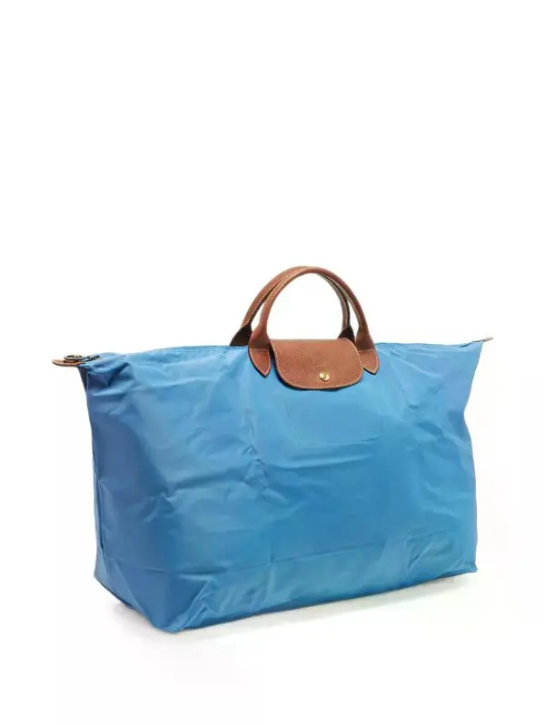 Longchamp Medium Le Pliage Leather-trim Holdall