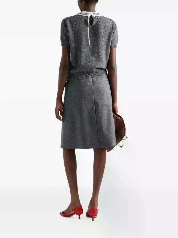 Prada Short-sleeved Wool And Cashmere Sweater