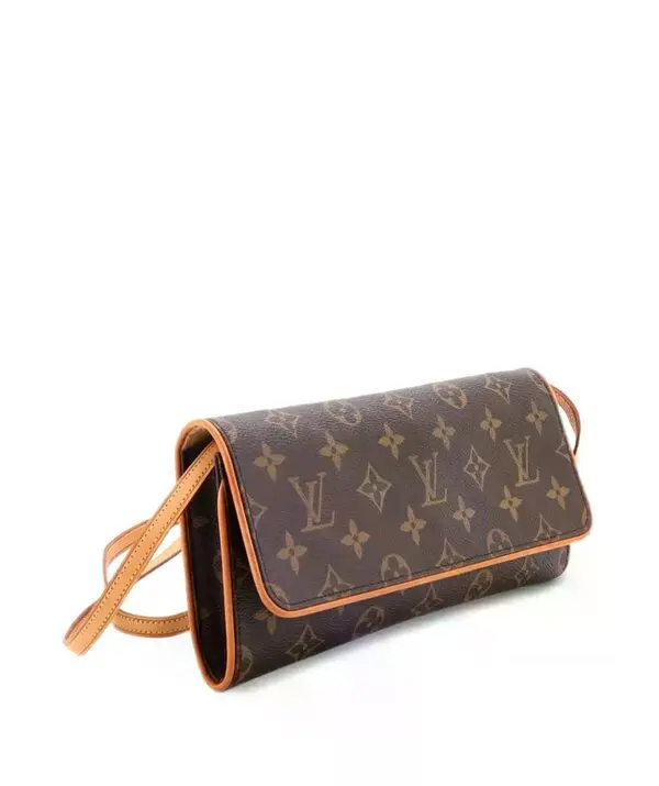 LOUIS VUITTON Twin Handbag Monogram Canvas Gm Crossbody Bag