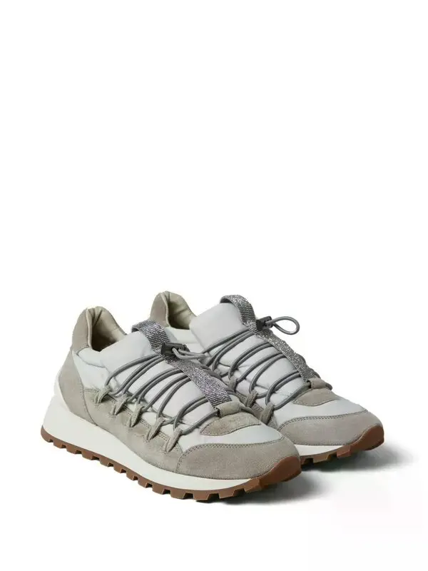 Brunello Cucinelli Panelled Leather Sneakers