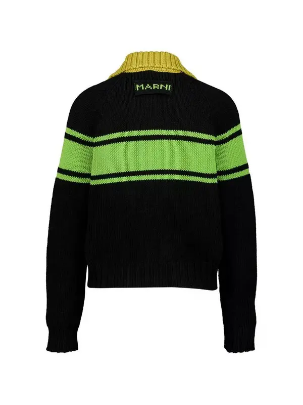 Marni Striped Zip-up Cardigan