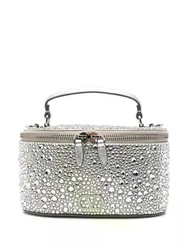 Valentino Garavani Vlogo Signature Crystal-embellished Vanity Case
