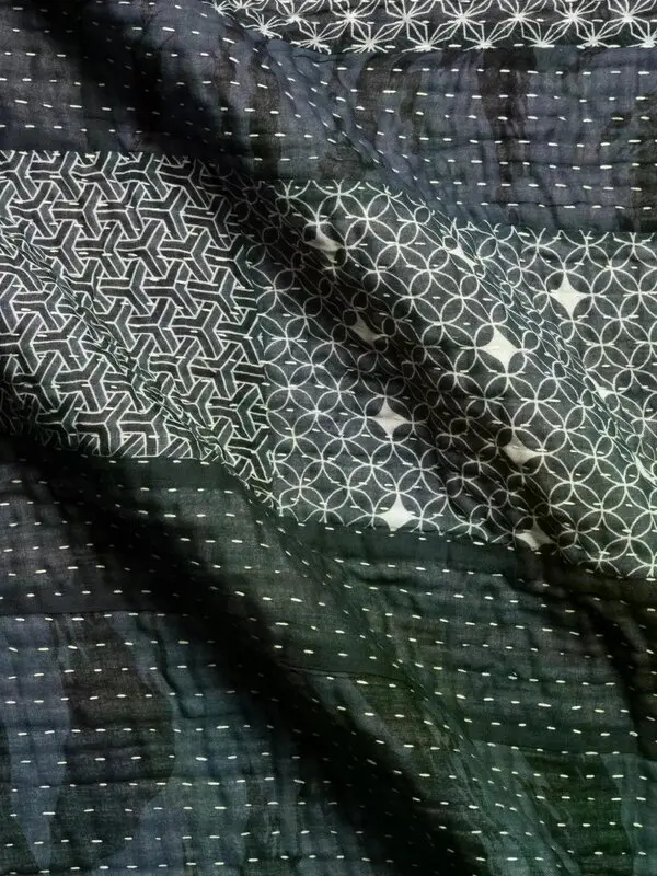 MAHARISHI Sashiko Maha Rice Patchwork Quilted Blanket