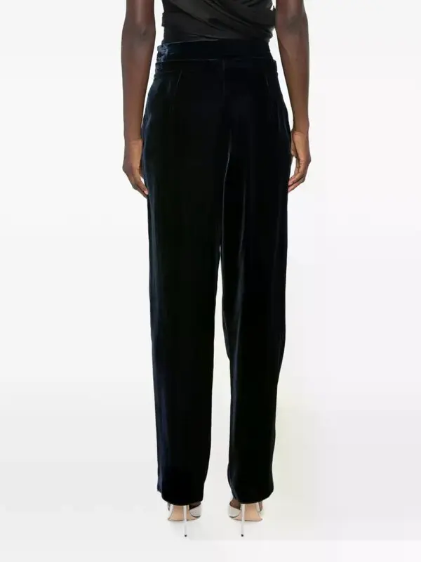 Giorgio Armani Velvet Pleated Tapered Trousers