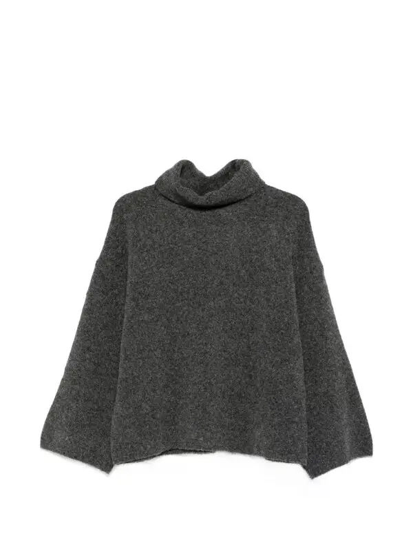 YERSE Roll Neck Wide Sleeve Sweater