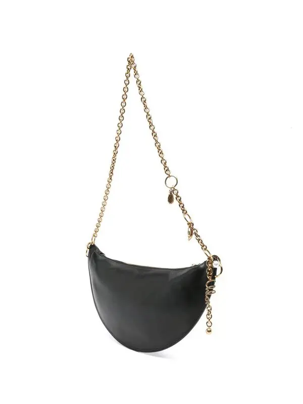 Chloé Icons Leather Shoulder Bag With Chain Strap - Black