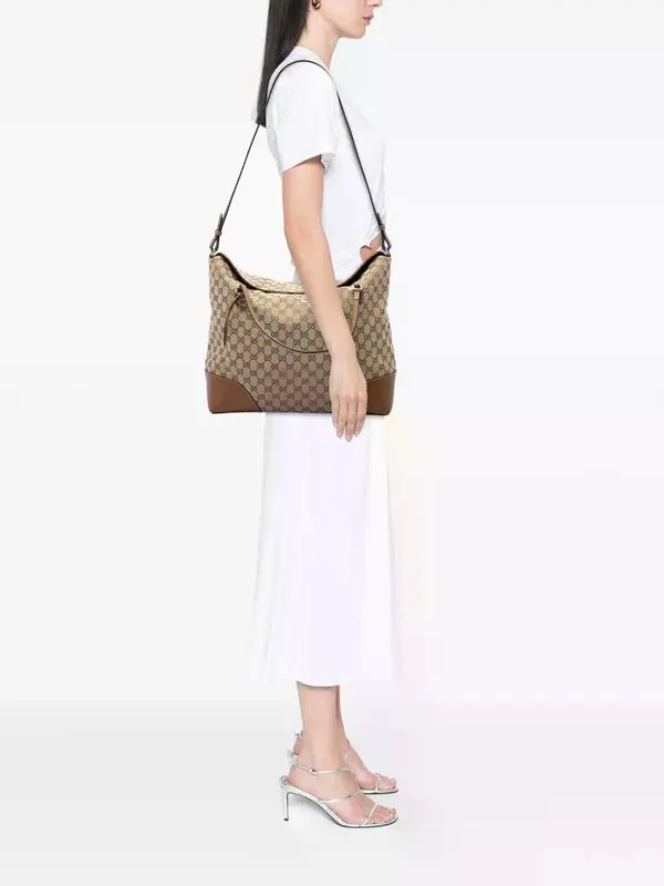 Gucci Gg Canvas Bree Fold Over Tote Satchel