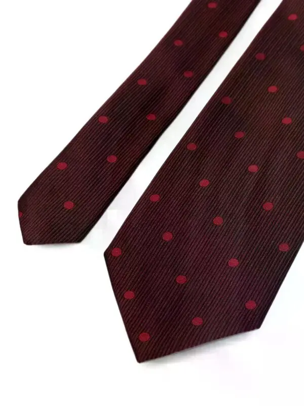 TOM FORD Polka-dot Ribbed-knit Tie