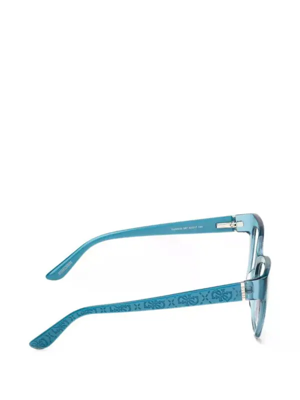 Guess Logo-embossed Cat-eye Glasses - Blue