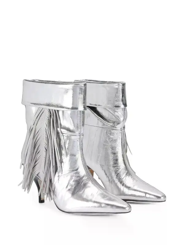 Kurt Geiger Piccadilly Slouch Boots - Silver