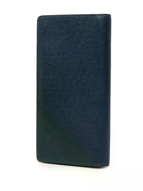 LOUIS VUITTON 2015 Taiga Portefeuille Brazza Bifold Wallet Long Wallets