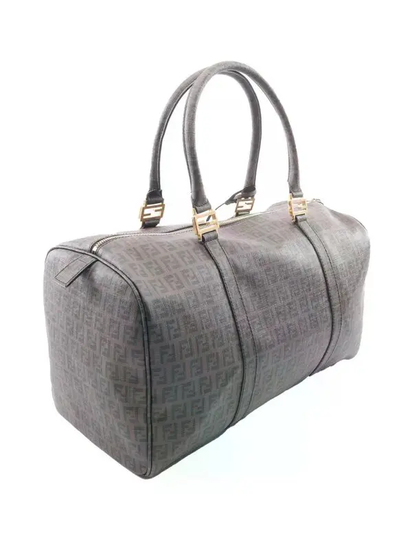 Fendi Zucchino Monogram Coated Canvas Boston Bag