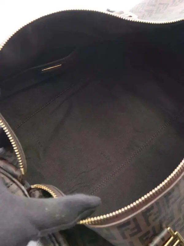Fendi Zucchino Monogram Coated Canvas Boston Bag