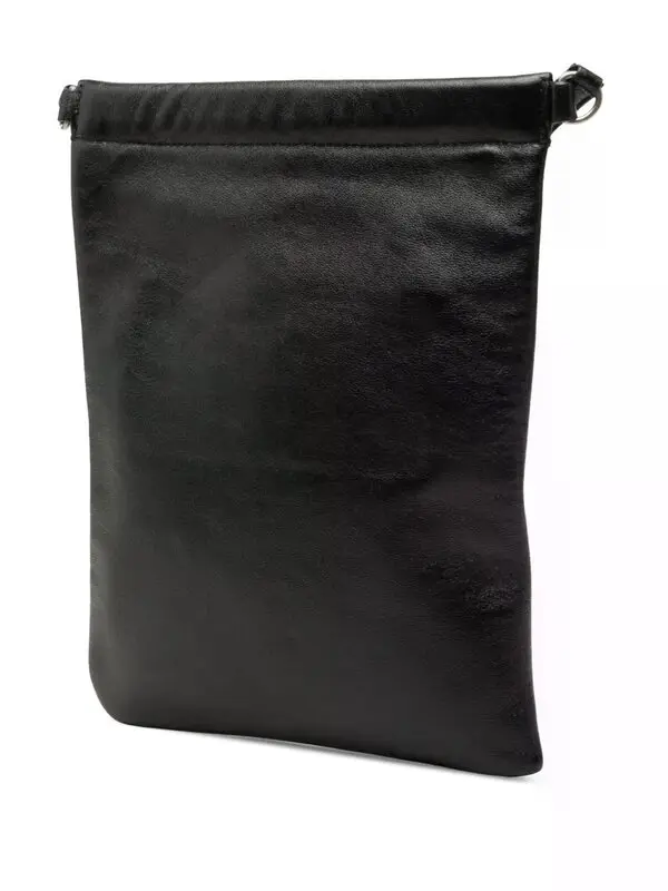 Saint Laurent Antiqued Lambskin Side Flat Crossbody Bag
