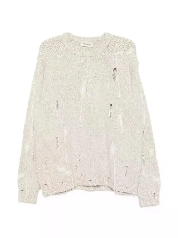 ATOMO FACTORY Distressed Crew-neck Sweater