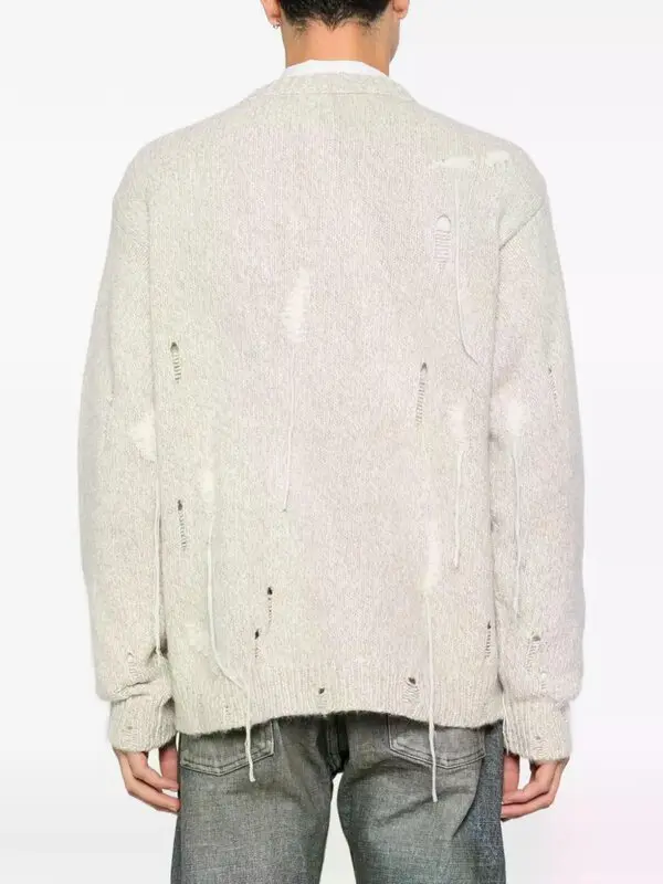 ATOMO FACTORY Distressed Crew-neck Sweater