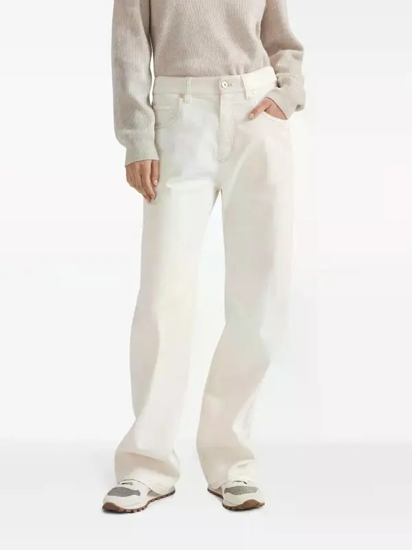 Brunello Cucinelli High-waisted Straight-leg Jeans