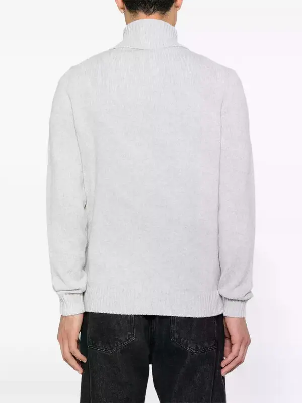ZANONE Zip-up Ribbed Collar Cardigan