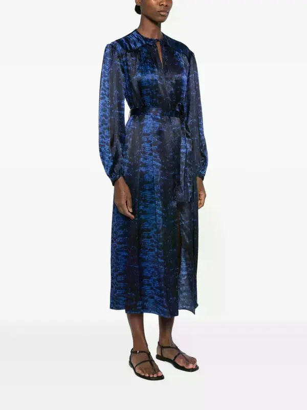 Isabel Marant Étoile Luada Abstract-print Belted Midi Dress