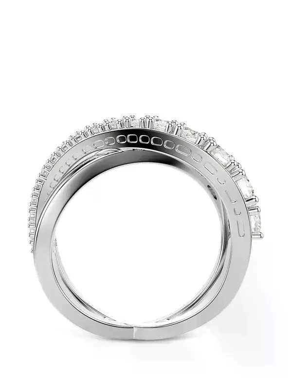 SWAROVSKI Hyperbola Crossover Crystal-embellished Ring - Silver