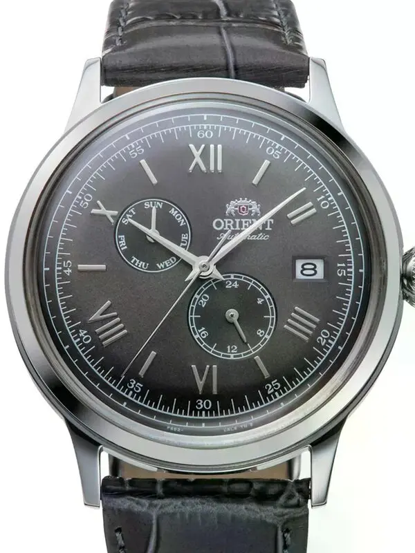 ORIENT Bambino Automatic Watch With Dial And Leather Strap - Grey